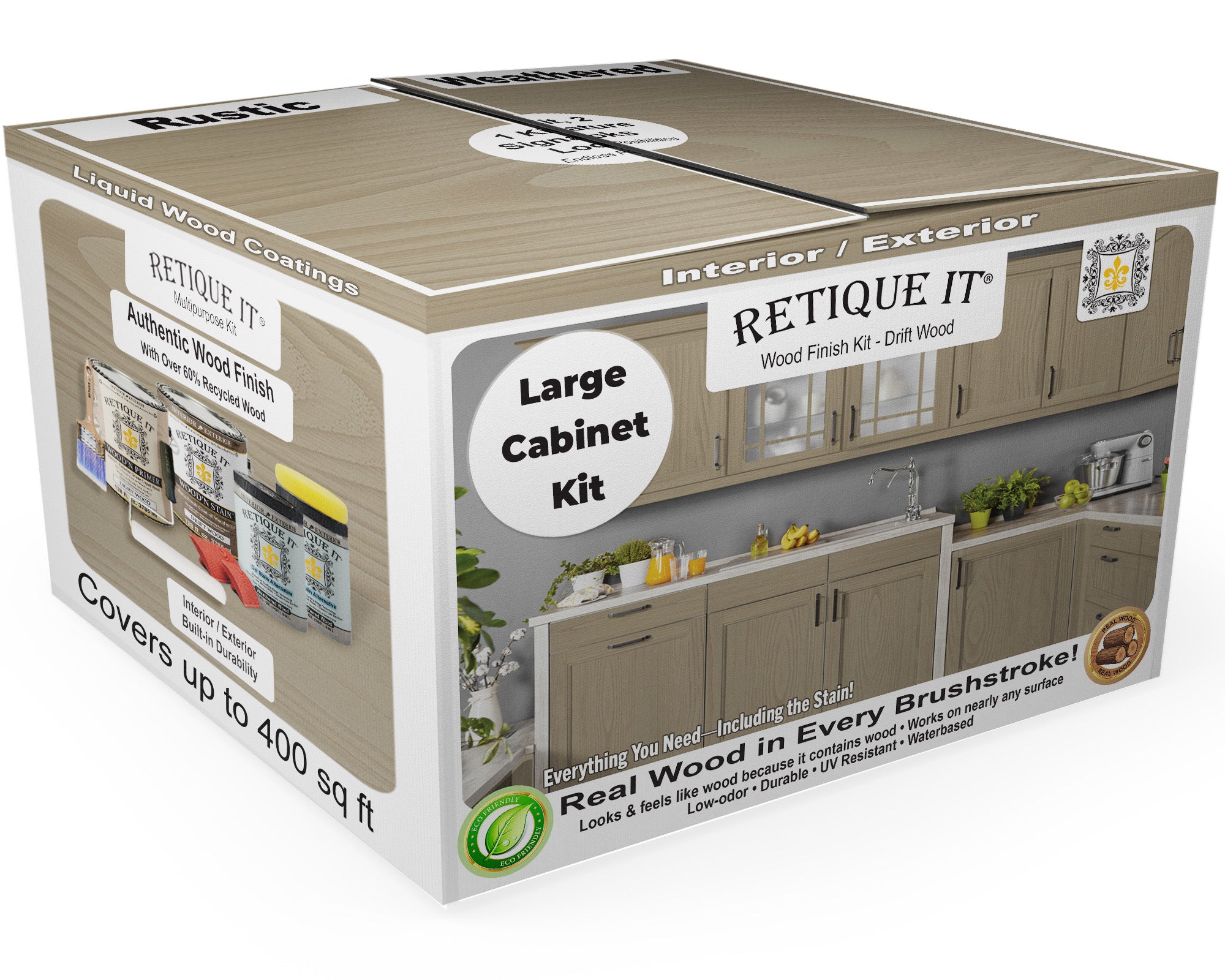 Wood'n Finish Cabinet Kit (Grained) - Barn Wood | Retique It® Shop