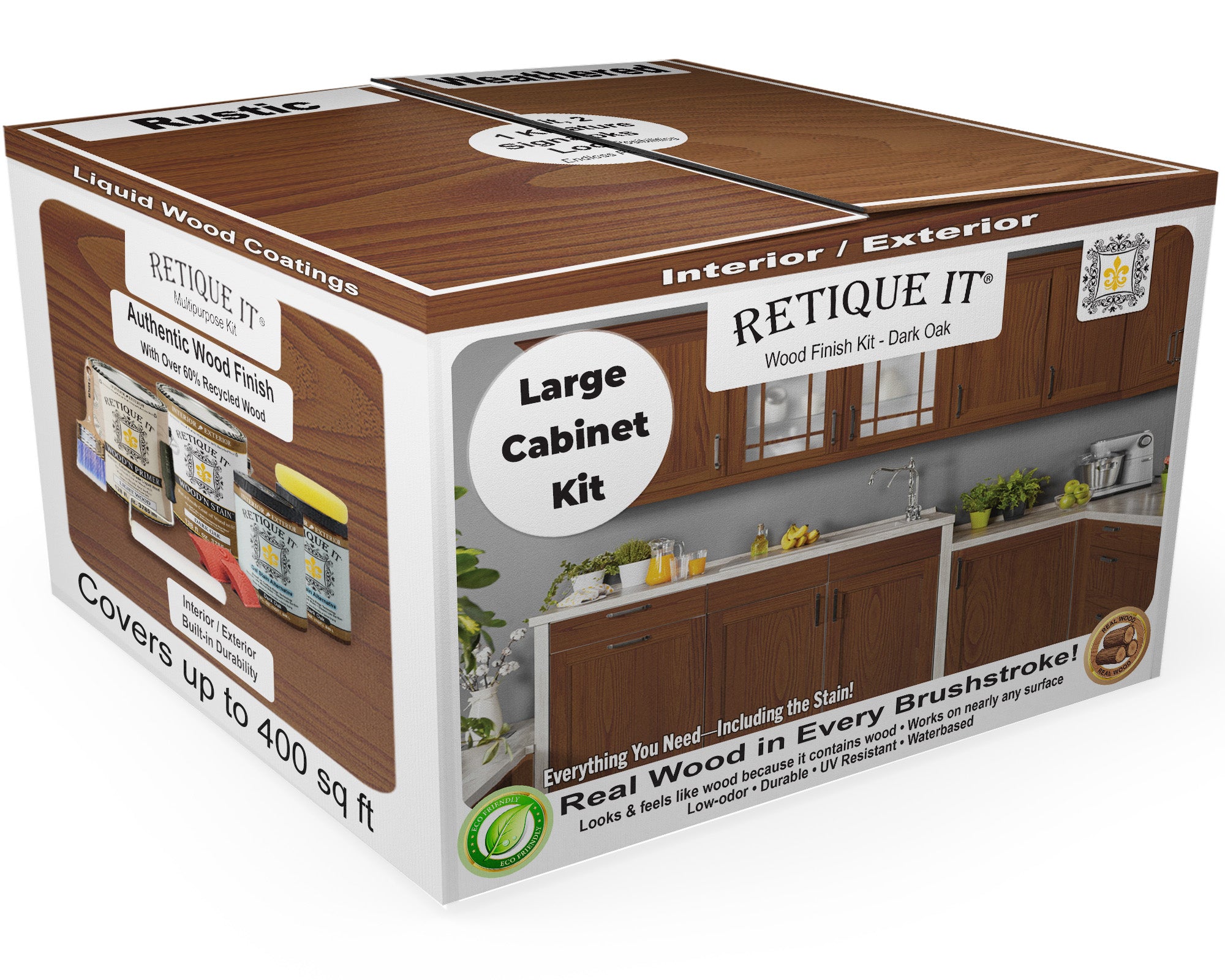 Wood'n Finish Cabinet Kit (Grained) - Dark Oak | Retique It® Shop