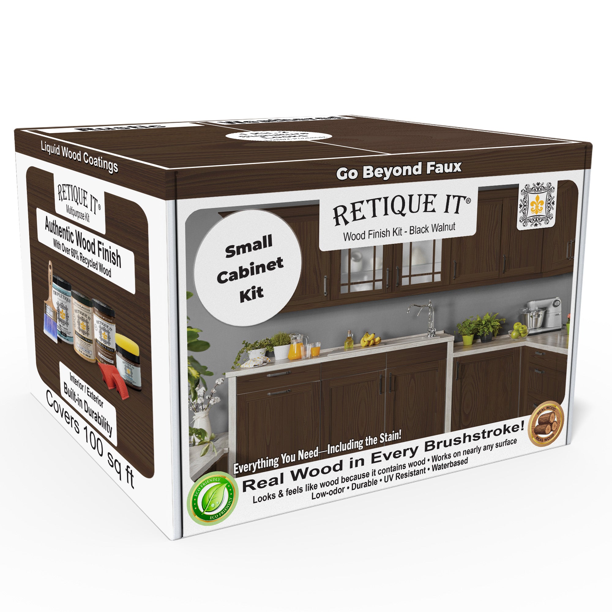 Wood'n Finish Cabinet Kit (Grained) - Black Walnut | Retique It® Shop