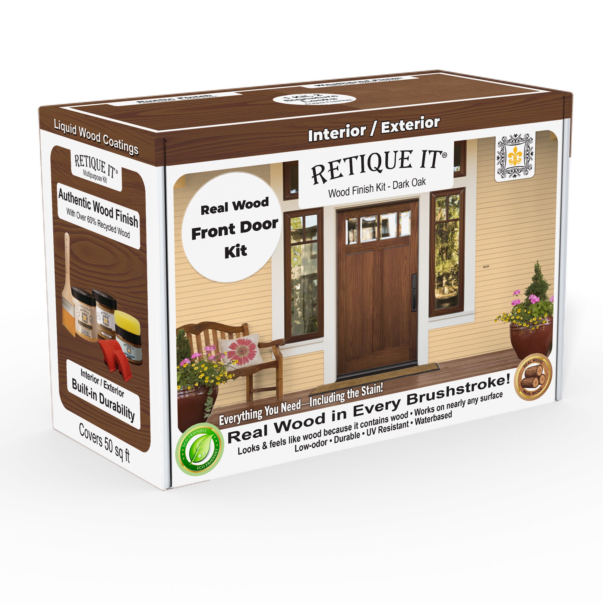 Wood'n Finish Front Door Kit (Grained) - Dark Oak | Retique It® Shop