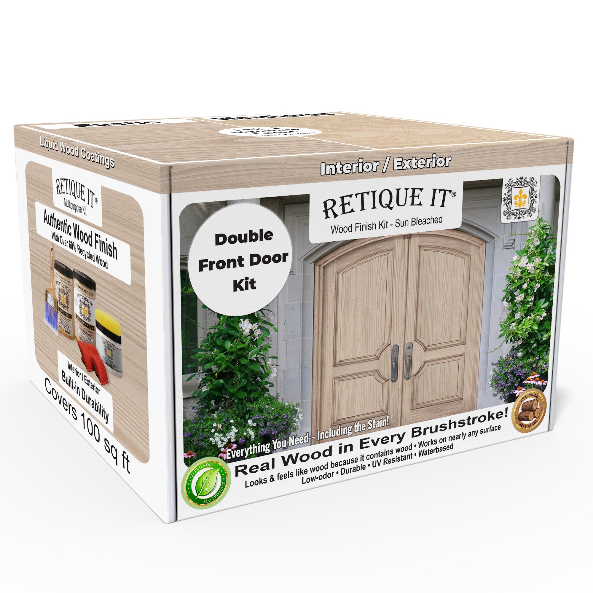 Wood'n Finish Double Door Kit (Grained) - White Oak | Retique It® Shop