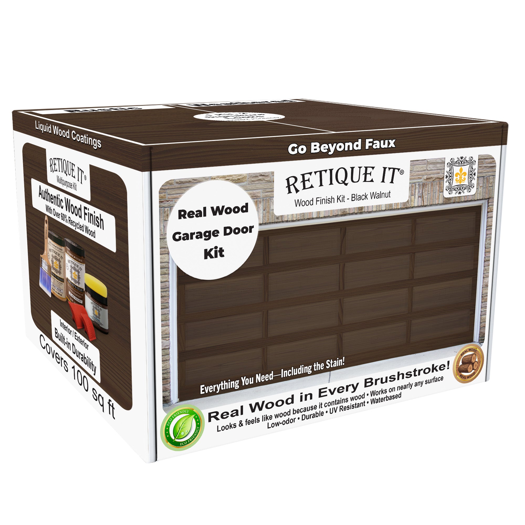 Wood'n Door Kit (Garage Door) - Black Walnut | Retique It®
