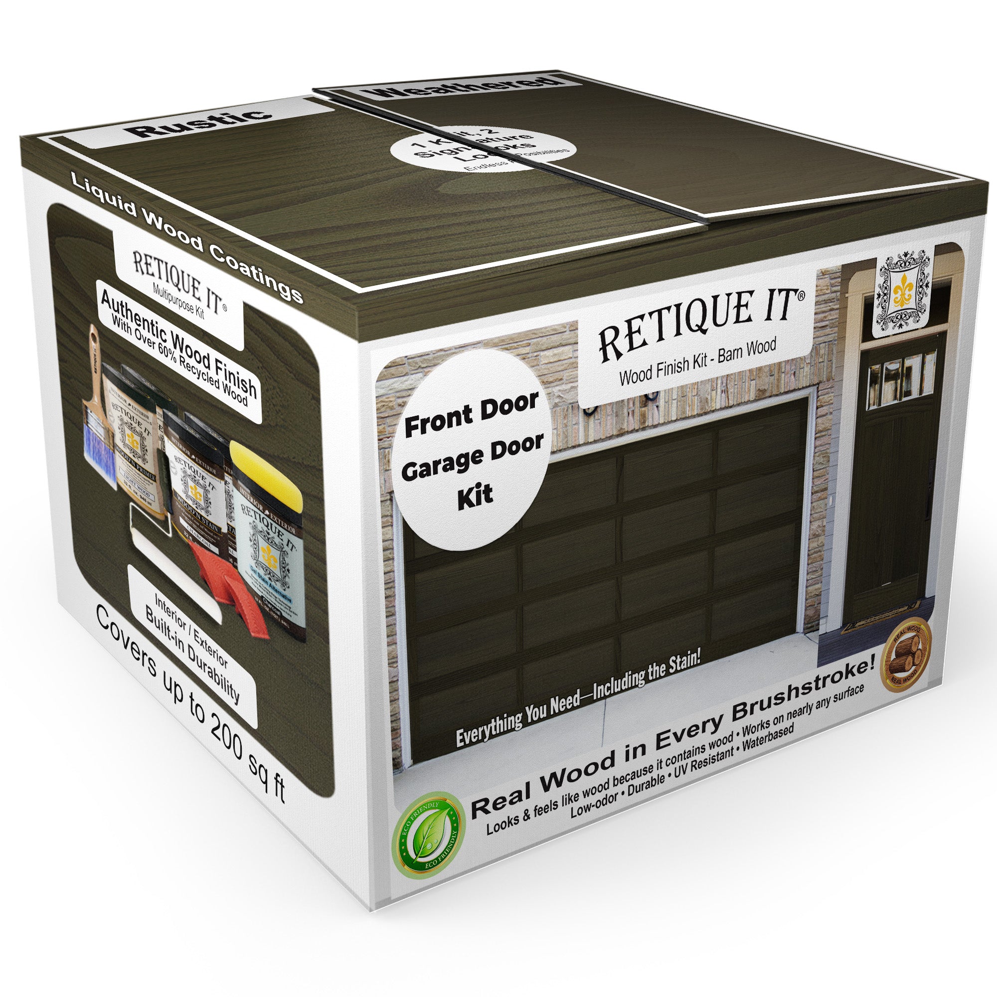 Wood'n Door Smooth Finish Kit (Front & Garage Door) - Charcoal ...
