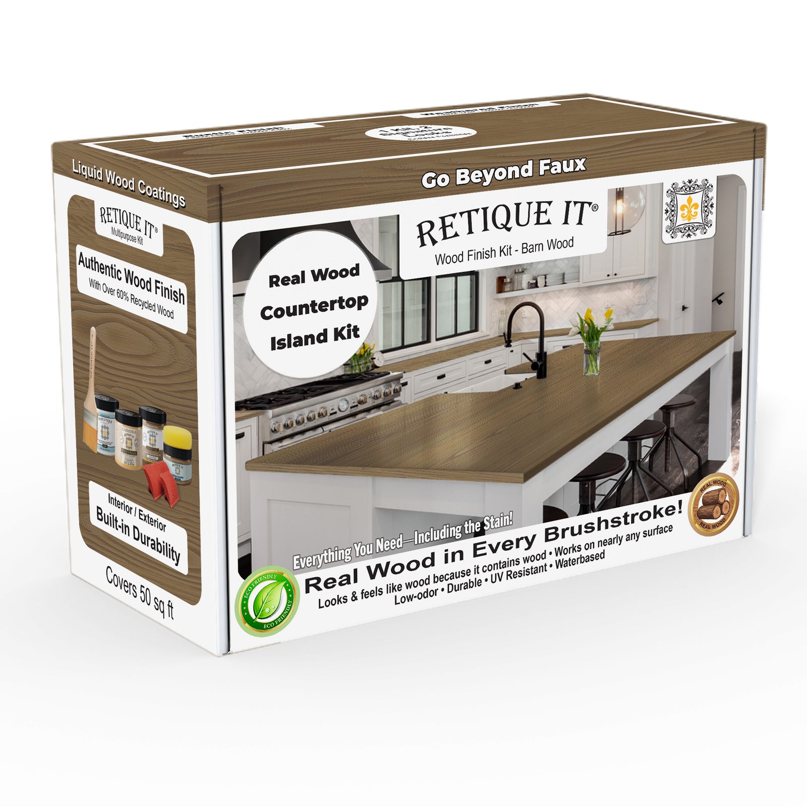 Wood'n Finish Kitchen Island Countertop Kit - Barn Wood | Retique It® Shop