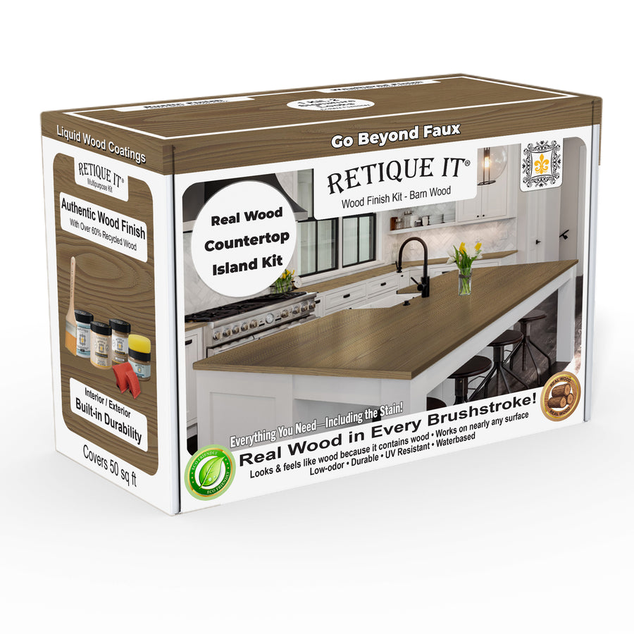 Wood'n Finish Kitchen Island Countertop Kit - Barn Wood | Retique It® Shop