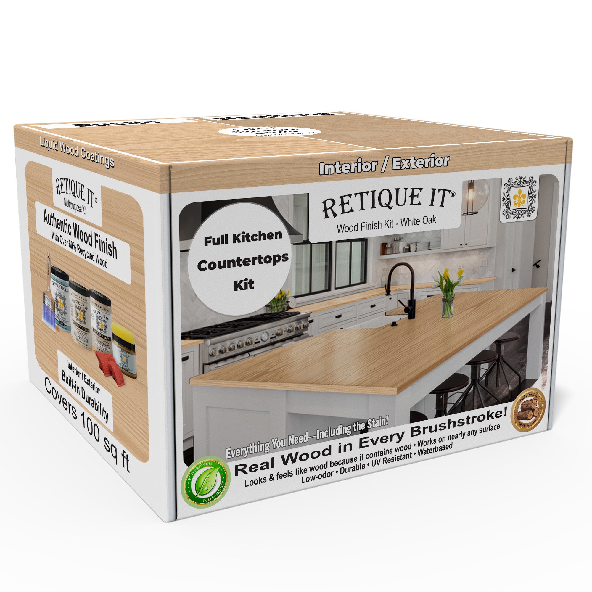 Wood'n Finish Full Kitchen Countertop Kit - White Oak | Retique It® Shop