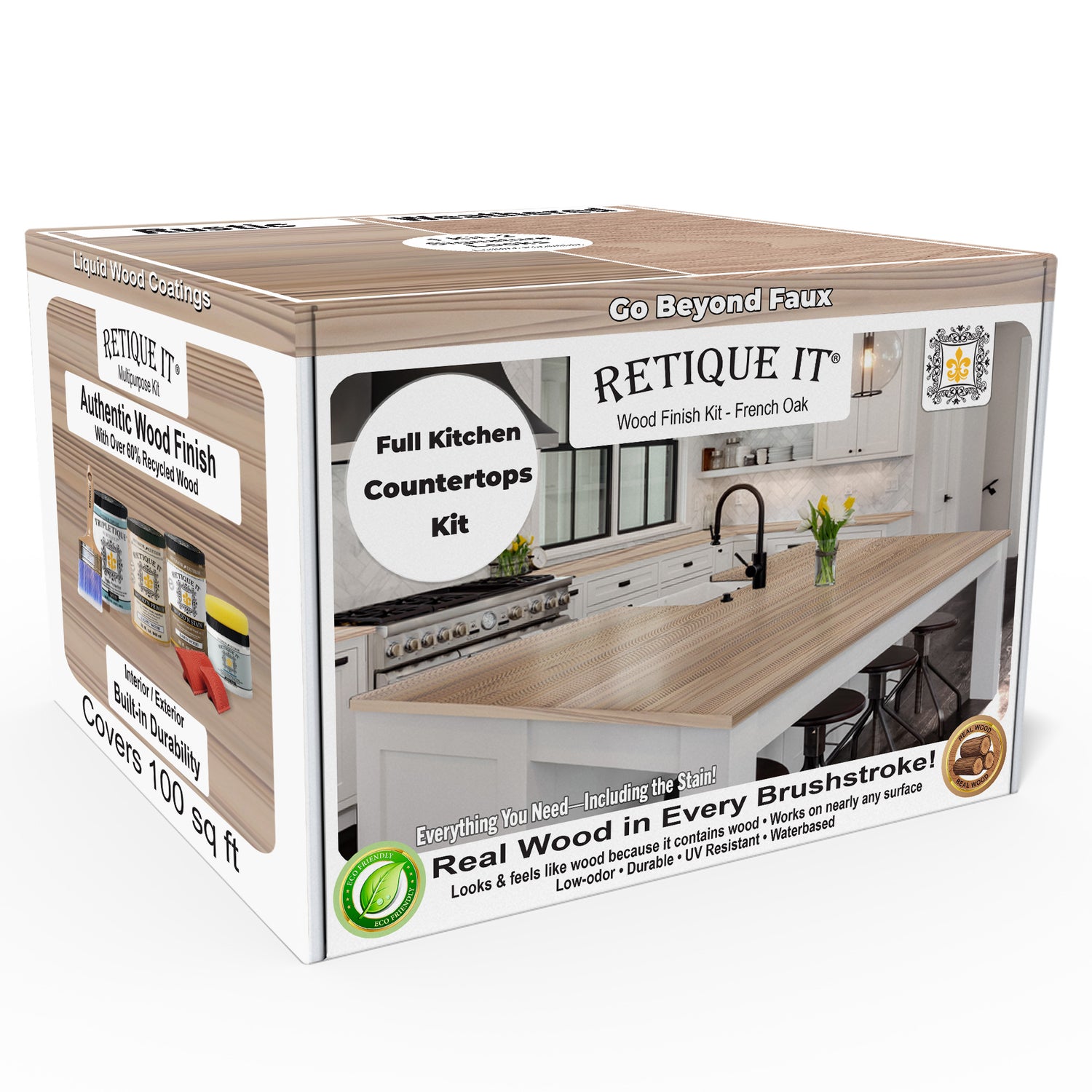 Wood'n Finish Full Kitchen Countertop Kit - French Oak | Retique It® Shop