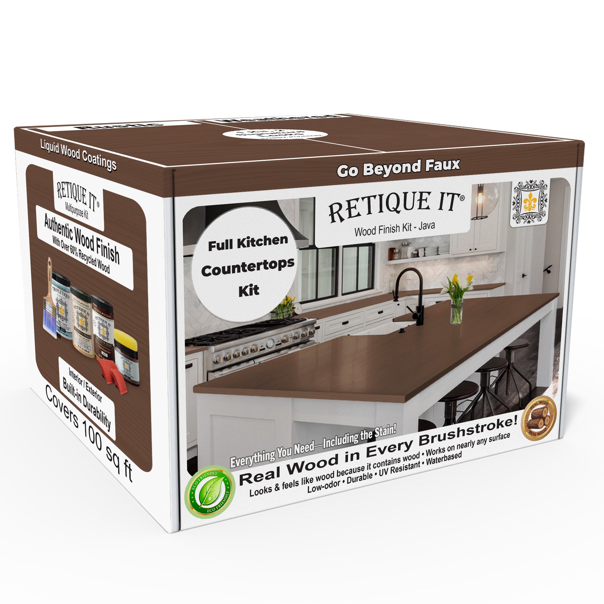 Wood'n Finish Full Kitchen Countertop Kit - Dark Oak | Retique It® Shop