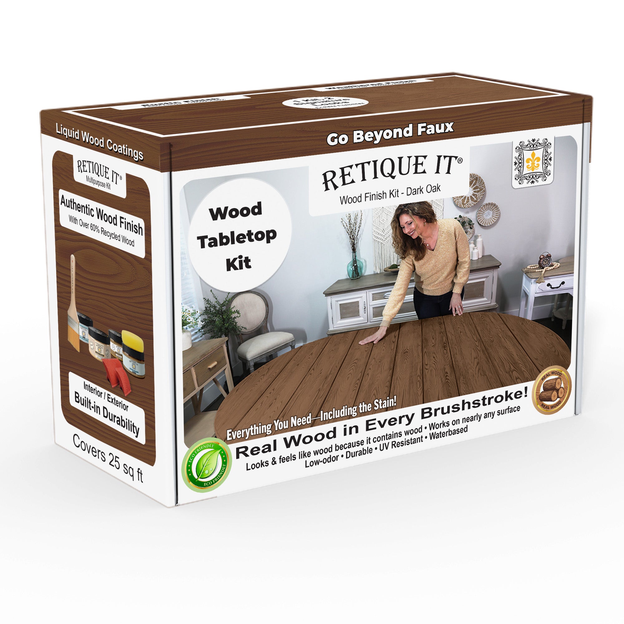Wood'n Finish Tabletop Kit - Dark Oak | Retique It® Shop