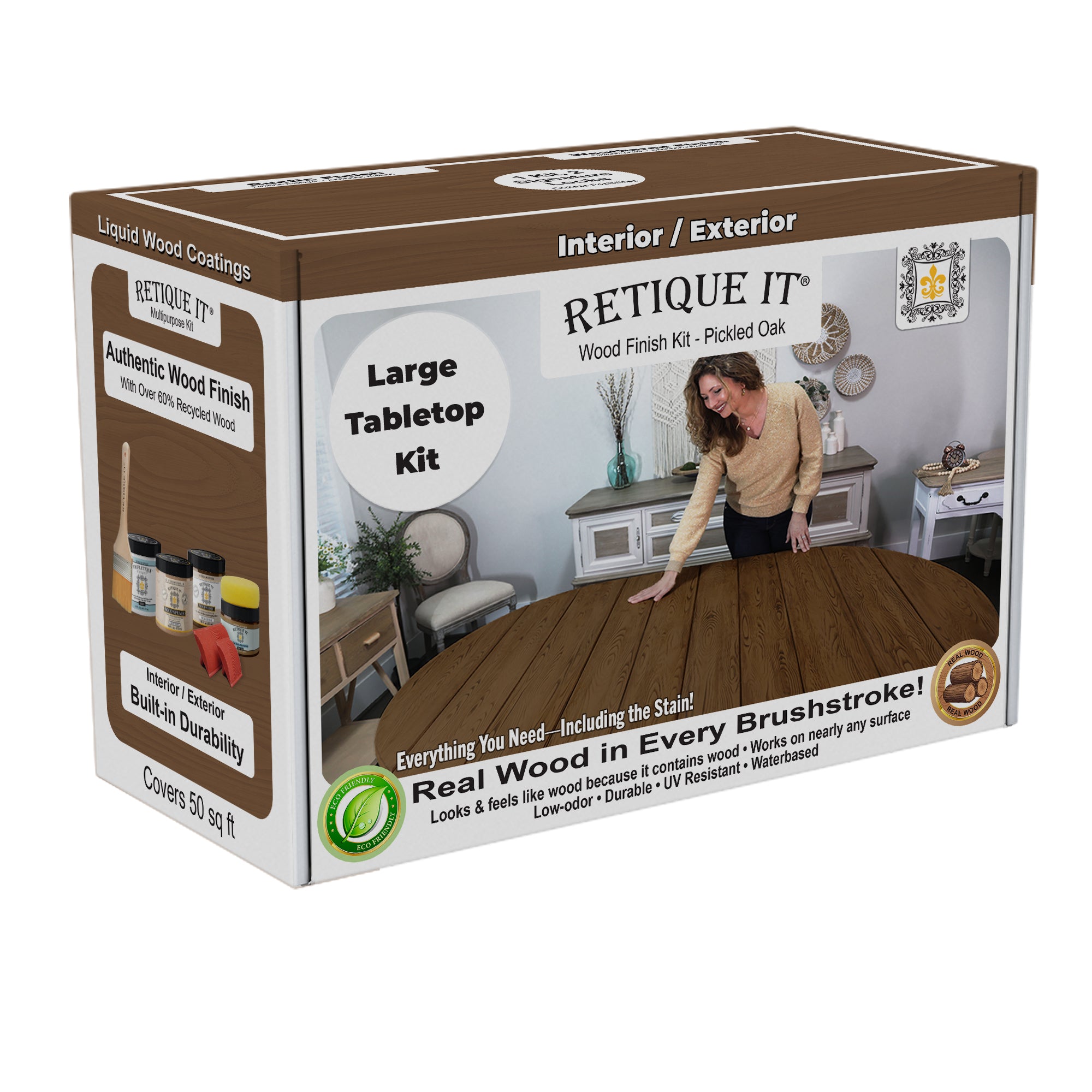 Wood'n Finish Tabletop Kit - Dark Oak | Retique It® Shop