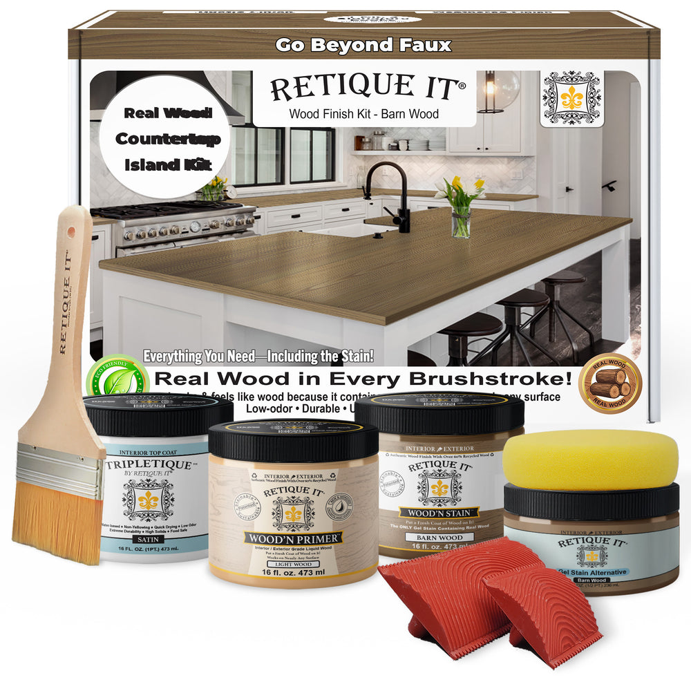Wood'n Finish Kitchen Island Countertop Kit - Barn Wood | Retique It® Shop