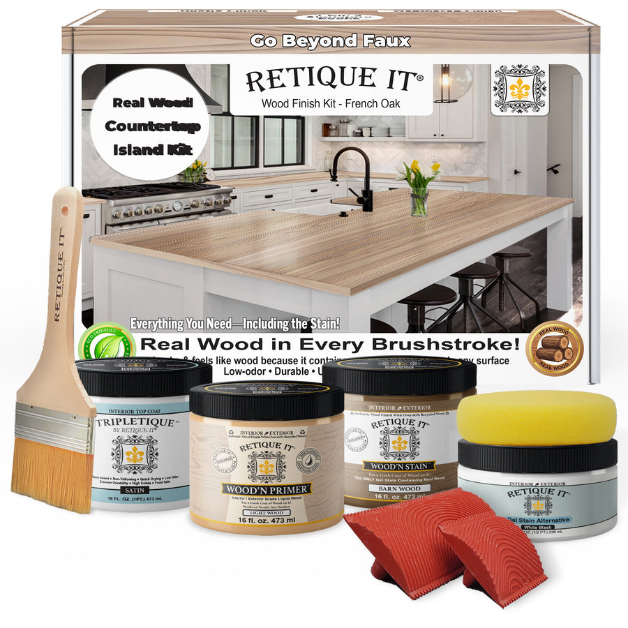 Wood'n Finish Kitchen Island Countertop Kit - French Oak | Retique It® Shop