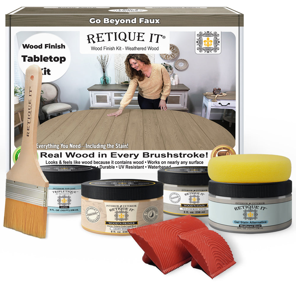 Wood'n Finish Tabletop Kit - Weathered Wood | Retique It® Shop