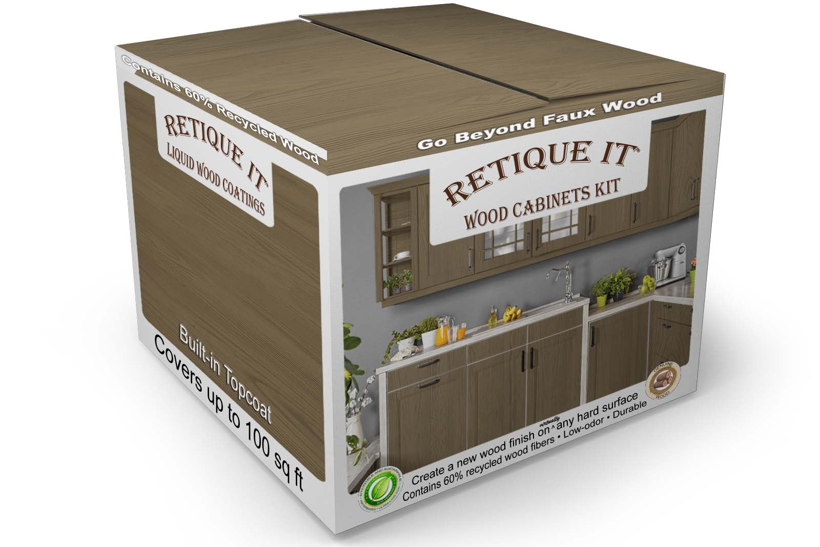 Wood'n Finish Cabinet Kit (Grained) - Black Walnut | Retique It® Shop