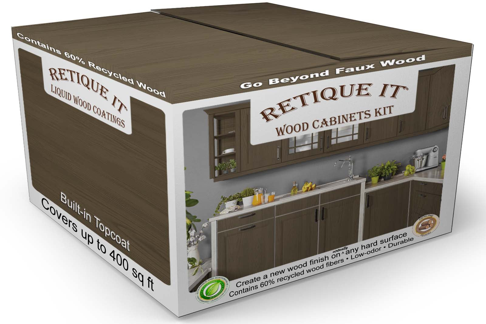 Wood'n Finish Cabinet Kit (Grained) - Charcoal | Retique It® Shop