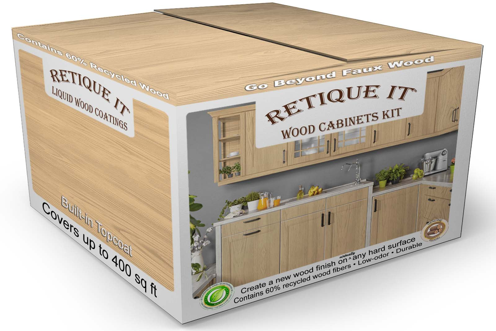Wood'n Finish Cabinet Kit (Grained) - Pickled Oak | Retique It® Shop
