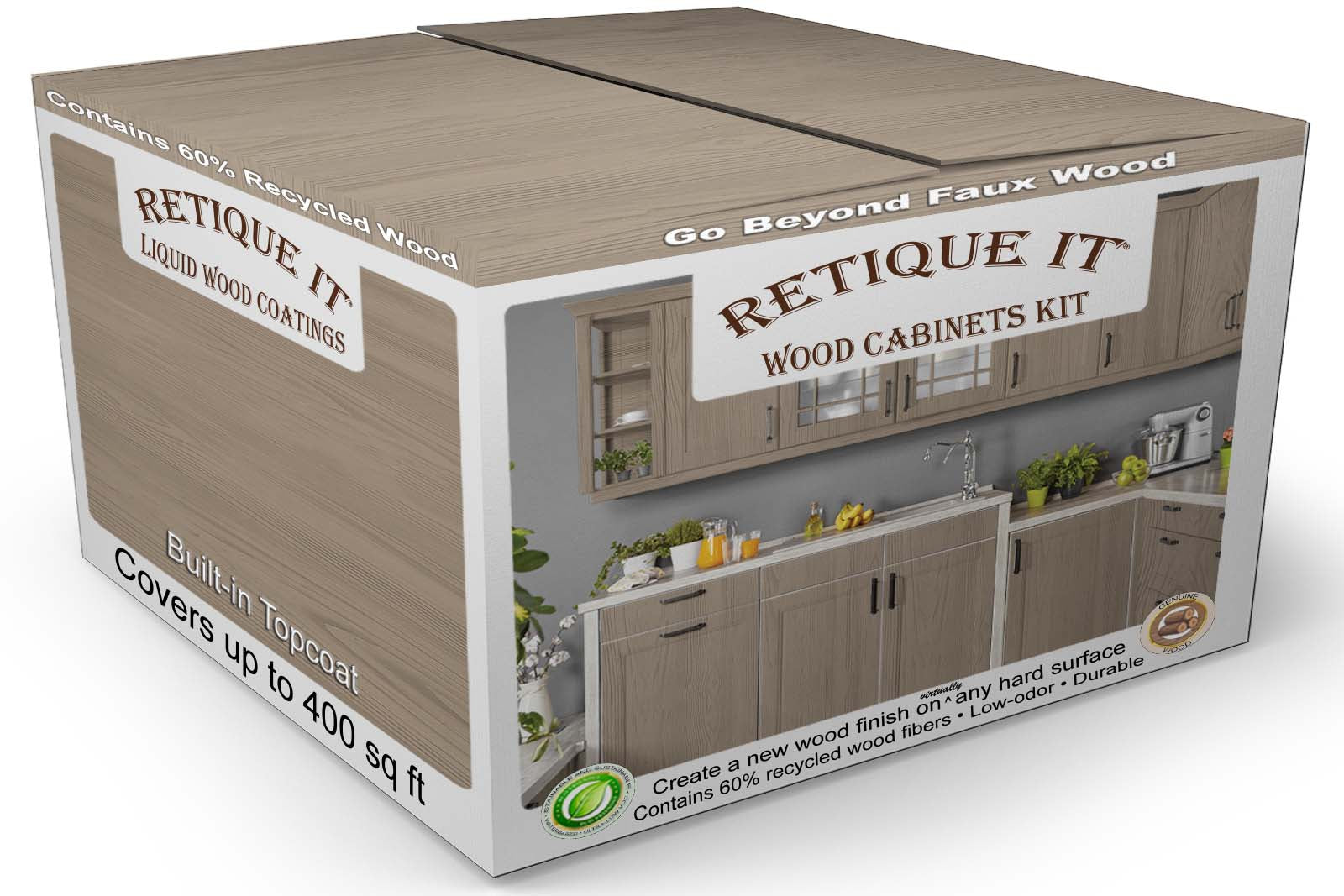 Wood'n Finish Cabinet Kit (Grained) - Weathered Wood | Retique It® Shop