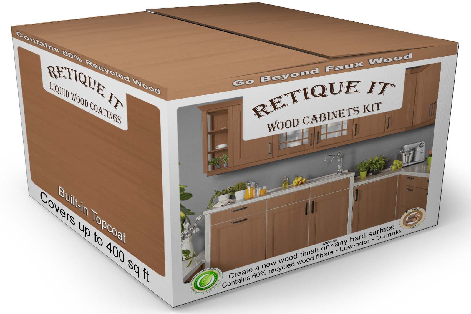 Wood'n Finish Cabinet Kit (Smooth) - Dark Oak | Retique It® Shop