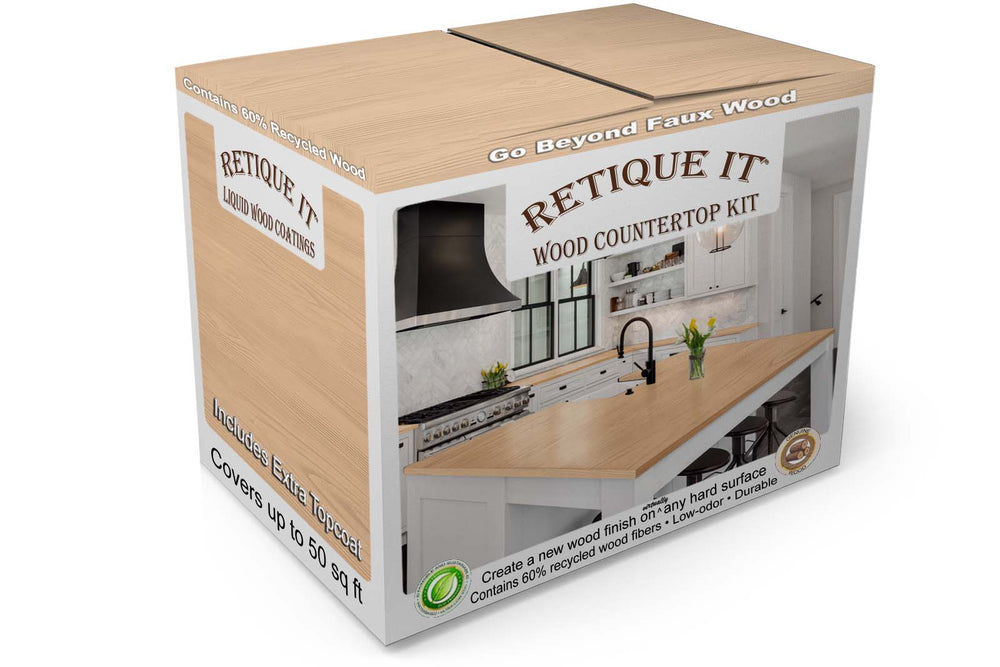 Wood'n Finish Kitchen Island Countertop Kit - Pickled Oak | Retique It ...