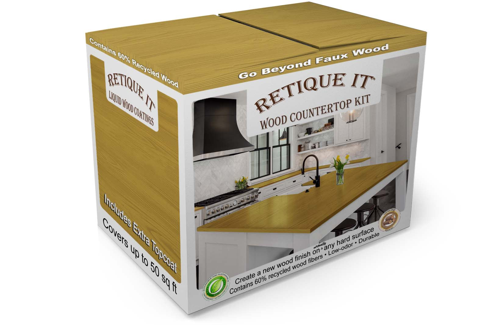Wood'n Finish Kitchen Island Countertop Kit - Old Oak | Retique It® Shop