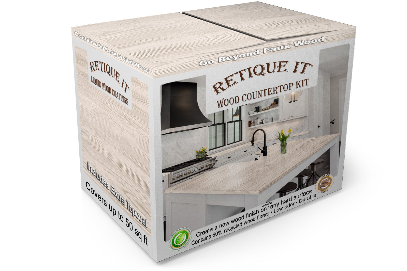 Wood'n Finish Kitchen Island Countertop Kit - White Oak | Retique It® Shop
