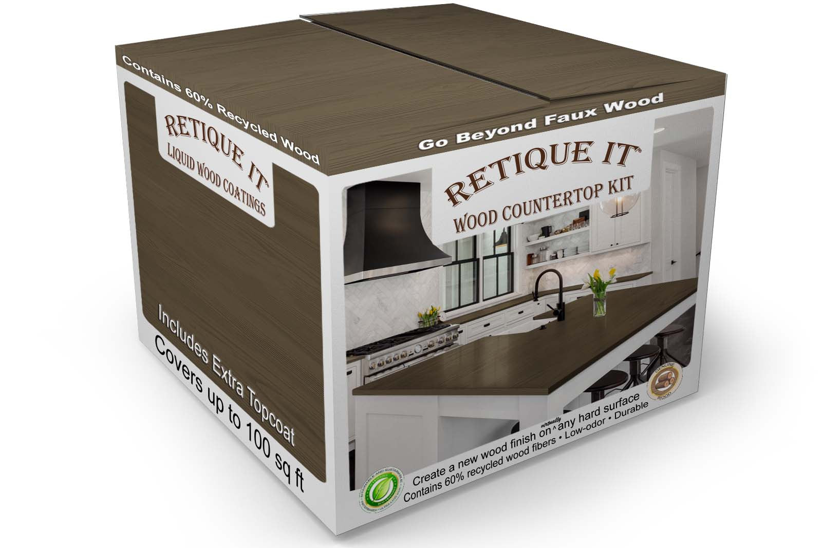 Wood'n Finish Full Kitchen Countertop Kit - Charcoal | Retique It® Shop
