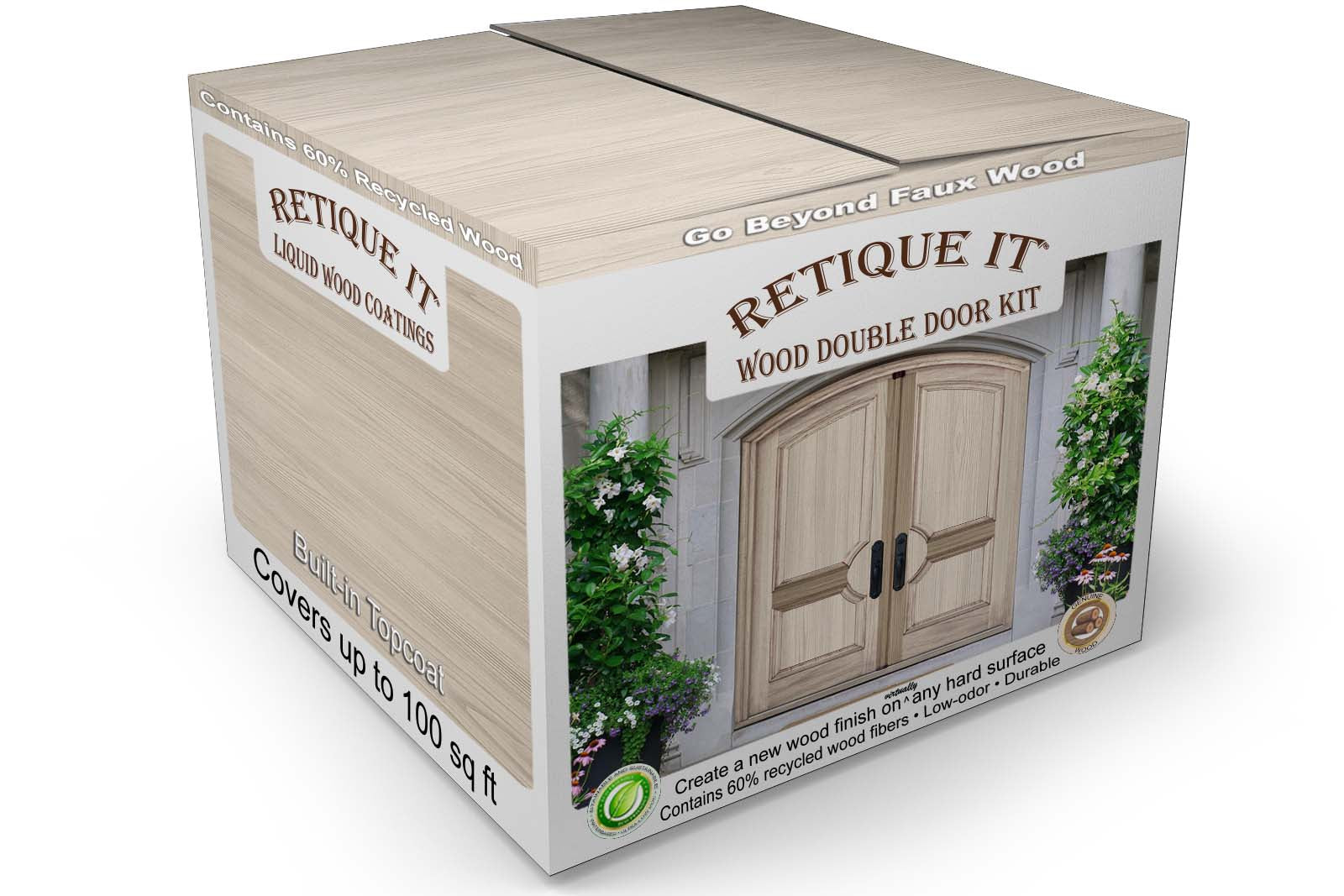 Wood'n Finish Double Door Kit (Grained) - White Oak | Retique It® Shop