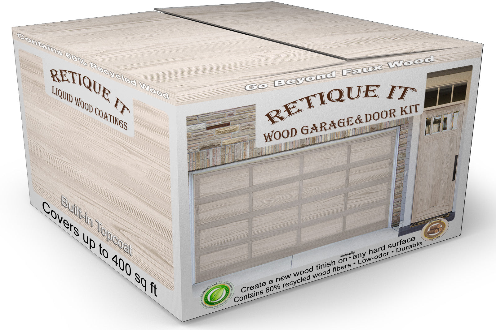 Wood'n Finish Front & Garage Door Kit (Grained) - White Oak | Retique ...