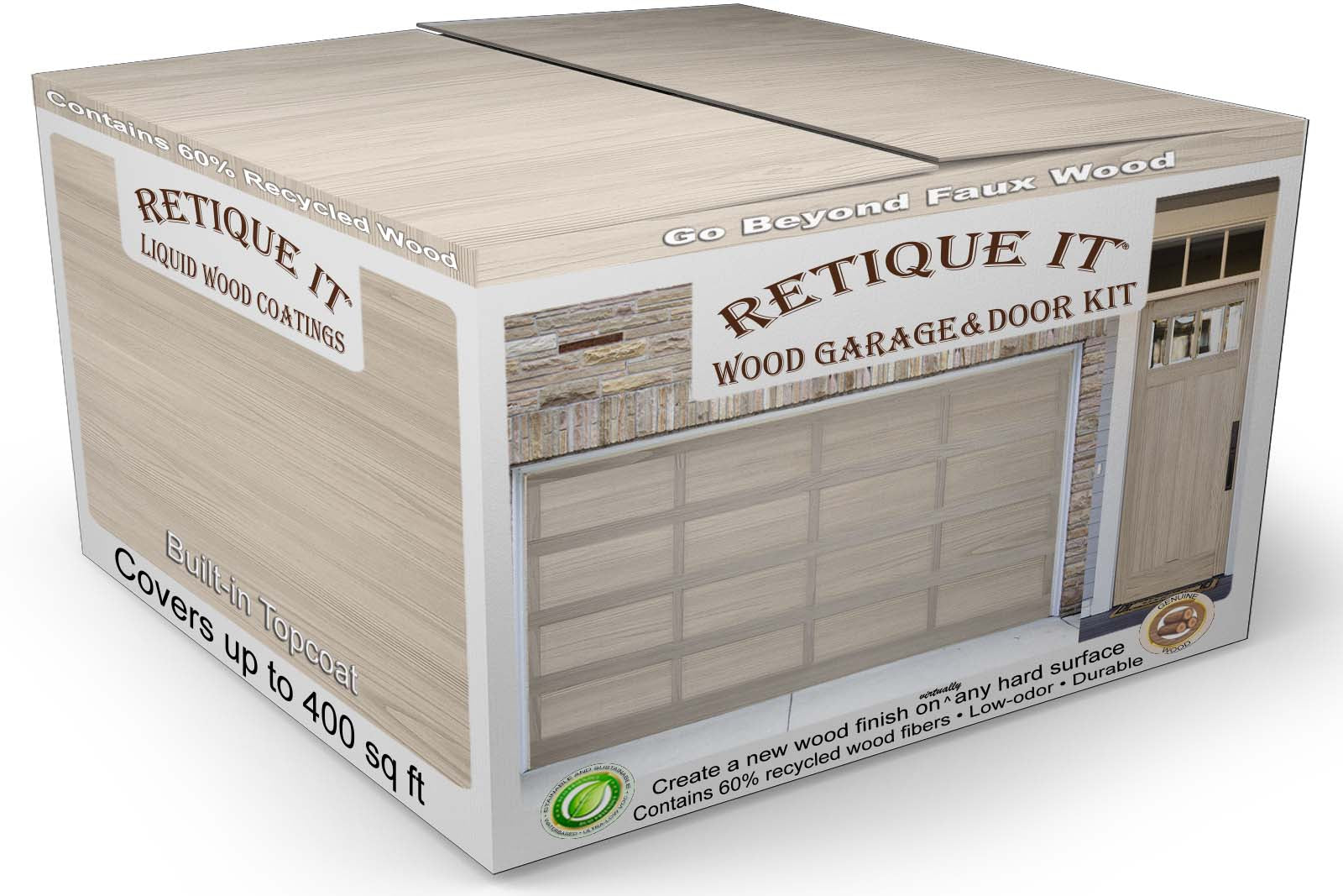 Wood'n Finish Front & Garage Door Kit (Grained) - White Oak | Retique ...