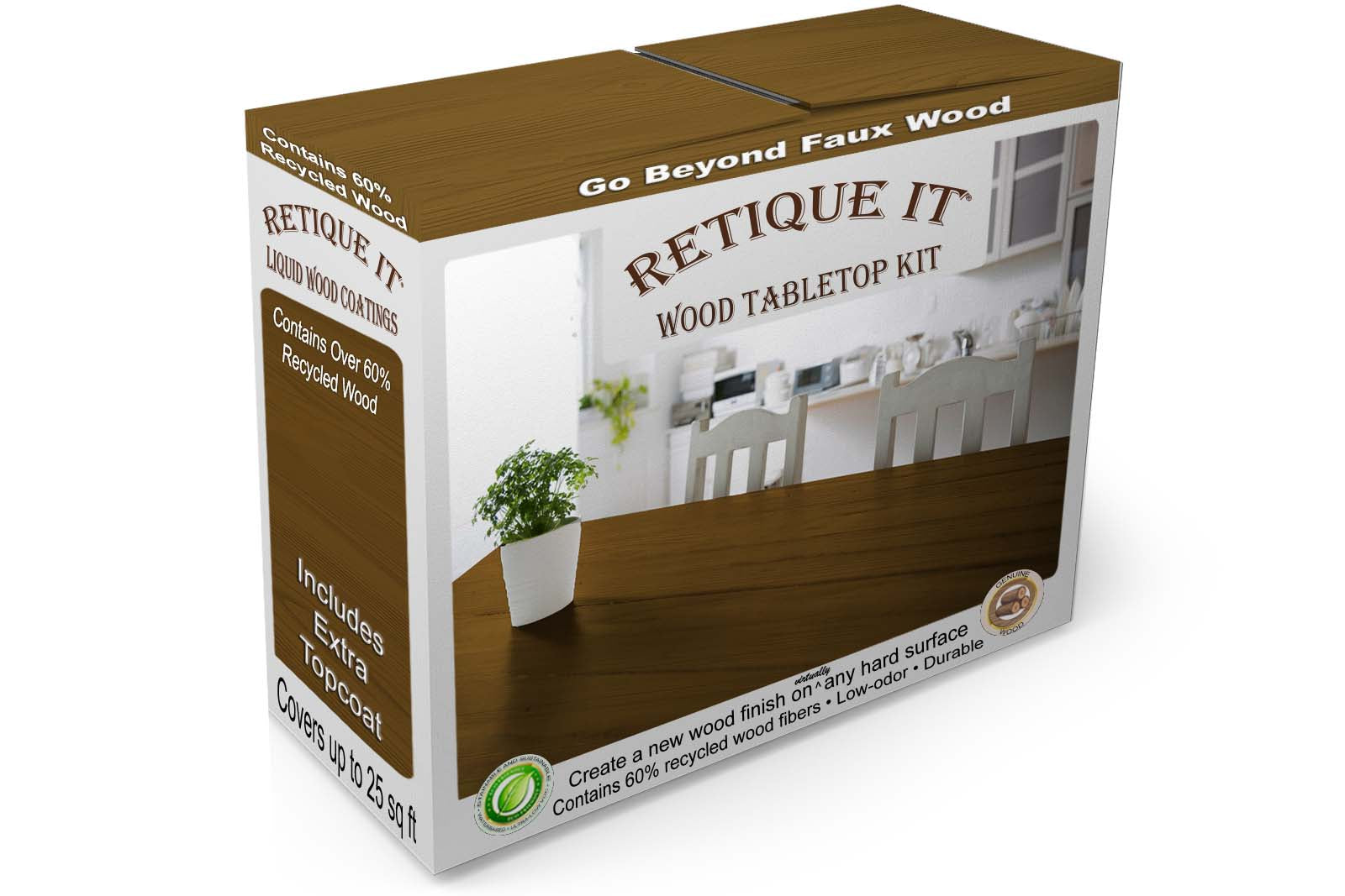 Wood'n Finish Tabletop Kit - Pecan | Retique It® Shop