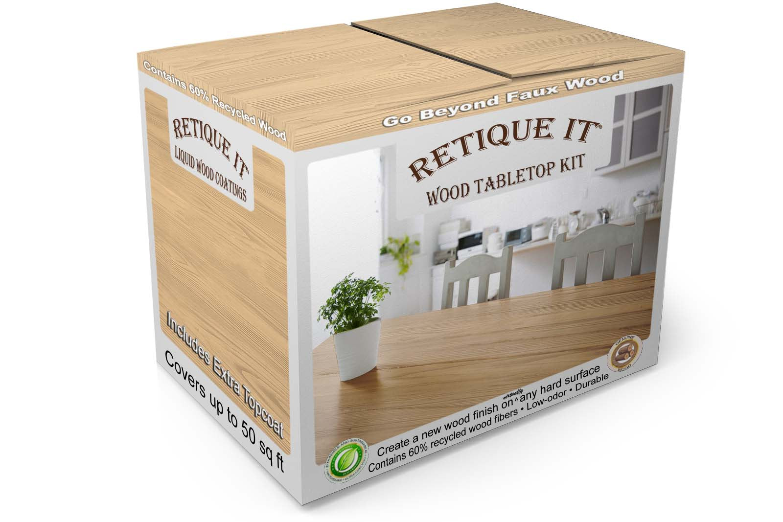 Wood'n Finish Tabletop Kit - Pickled Oak | Retique It® Shop