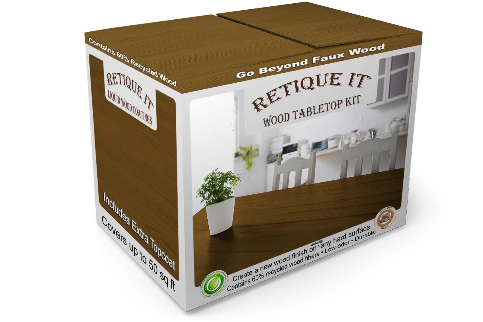 Wood'n Finish Tabletop Kit - Pecan | Retique It® Shop