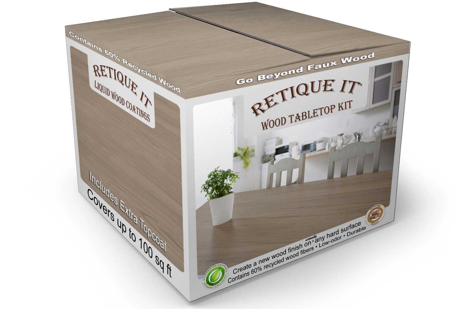 Wood'n Finish Tabletop Kit - Weathered Wood | Retique It® Shop