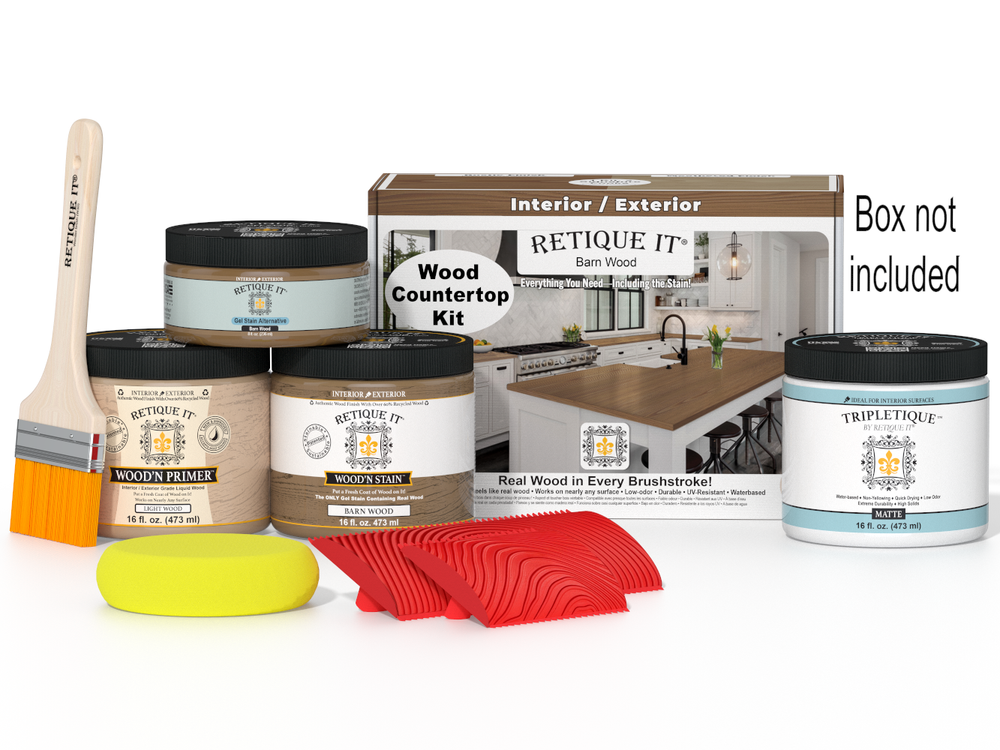 Countertop Kit for Kitchen Island Barn Wood | Retique It®