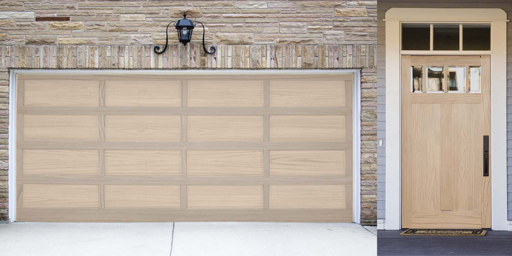 Wood'n Finish Front & Garage Door Kit (Grained) - Pickled Oak | Retique ...