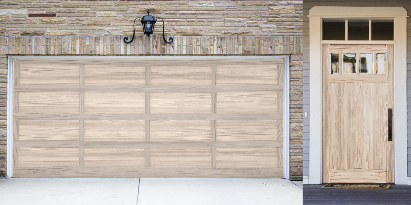 Wood'n Finish Front & Garage Door Kit (Grained) - White Oak | Retique It® Shop
