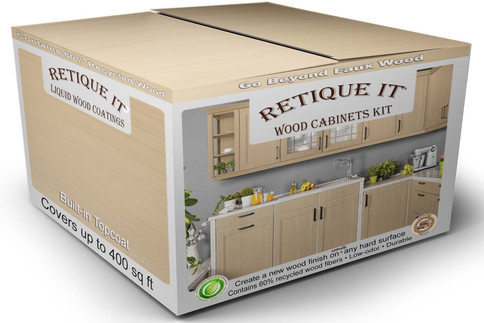 Wood'n Finish Cabinet Kit (Smooth) - Pecan | Retique It® Shop