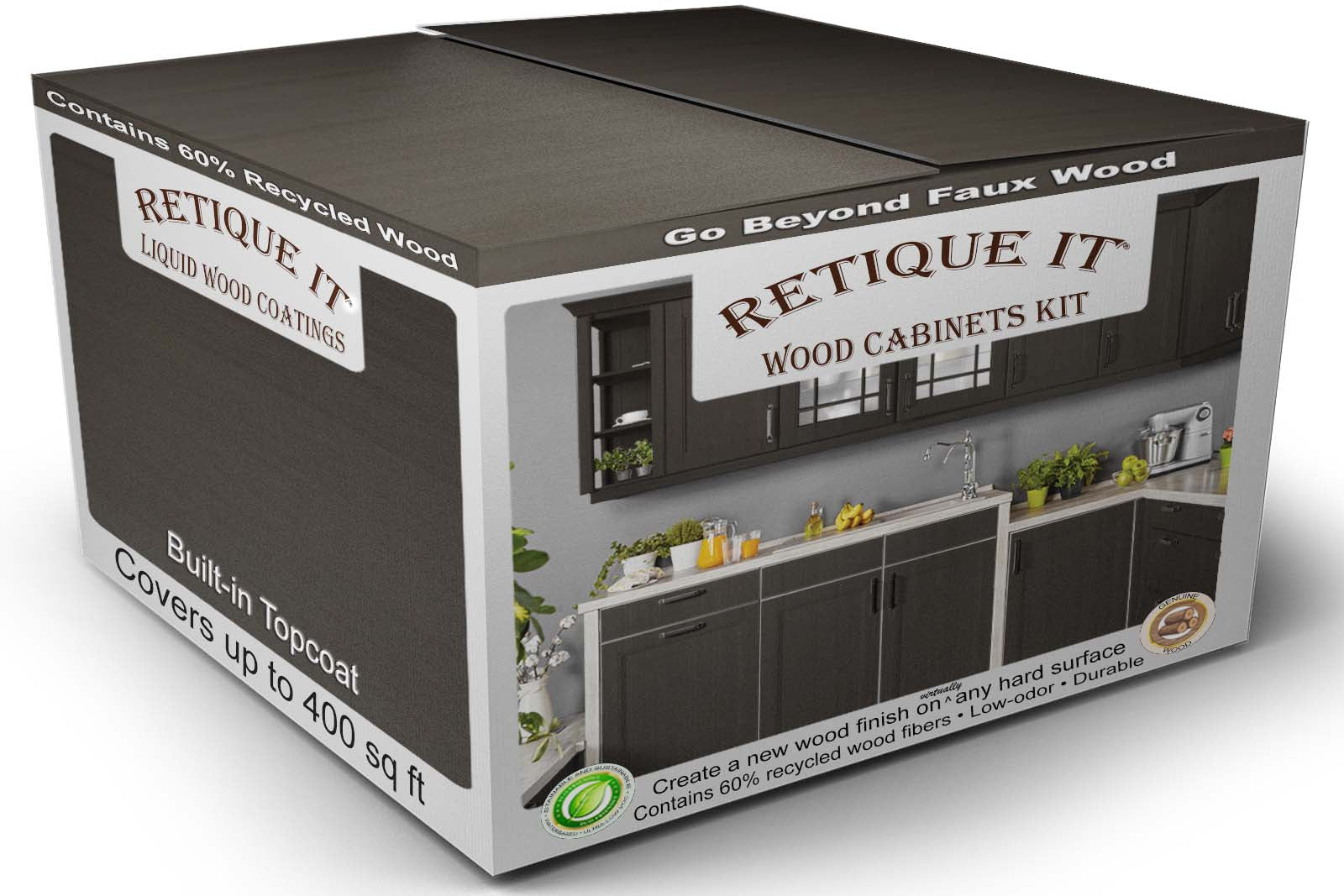 Wood'n Finish Cabinet Kit (Smooth) - Classic Black | Retique It® Shop