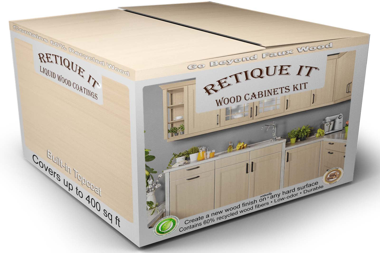 Wood'n Finish Cabinet Kit (Smooth) - Pickled Oak | Retique It® Shop