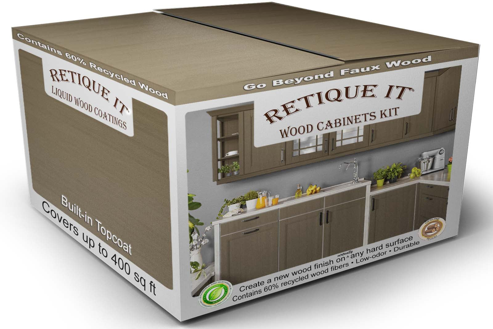 Wood'n Finish Cabinet Kit (Smooth) - Charcoal | Retique It® Shop