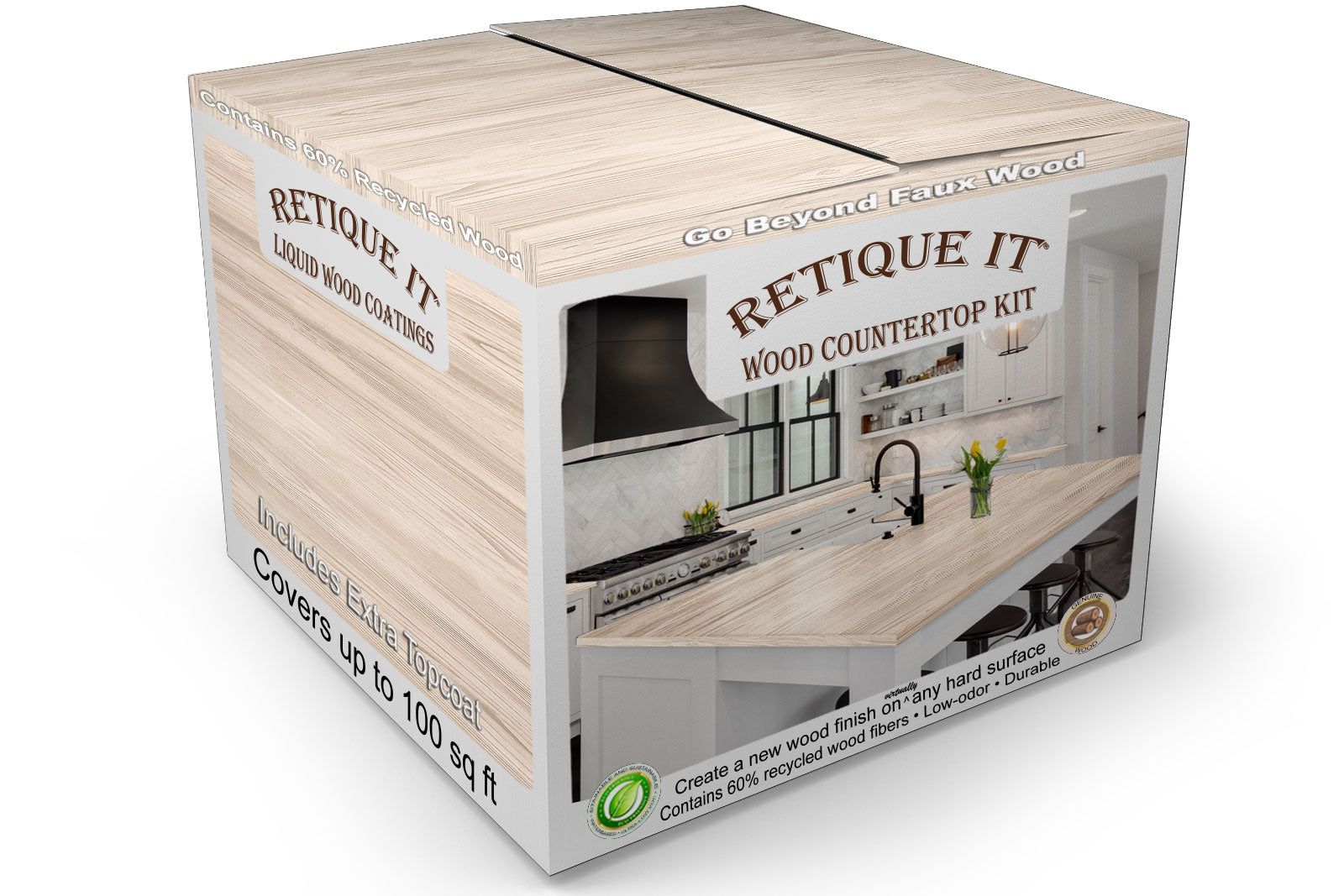 Wood'n Finish Full Kitchen Countertop Kit - White Oak | Retique It® Shop