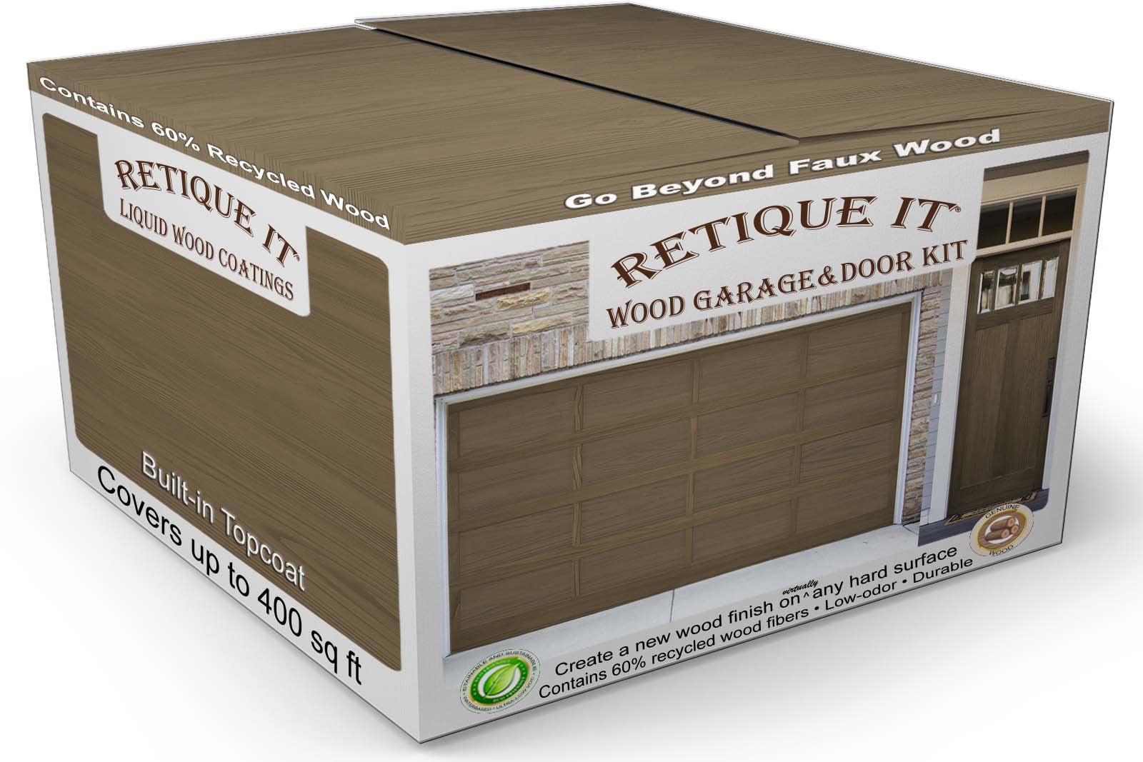 Wood'n Finish Front & Garage Door Kit (Grained) - Black Walnut ...
