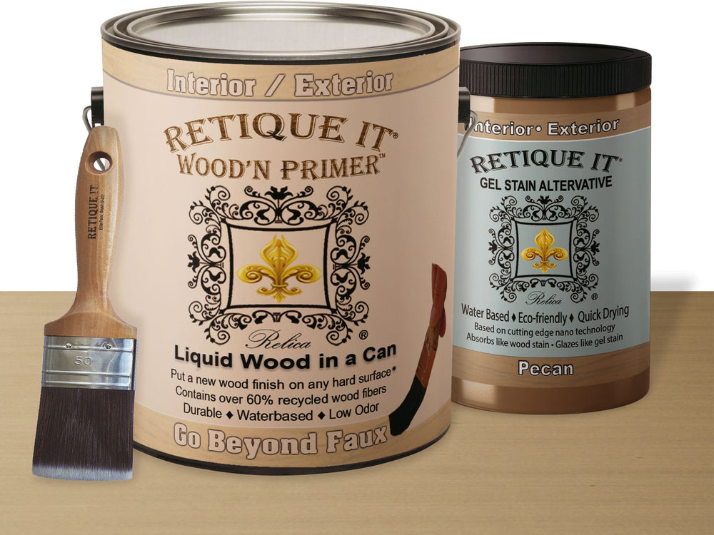 Wood'n Finish Cabinet Kit (Smooth) - Pickled Oak | Retique It® Shop