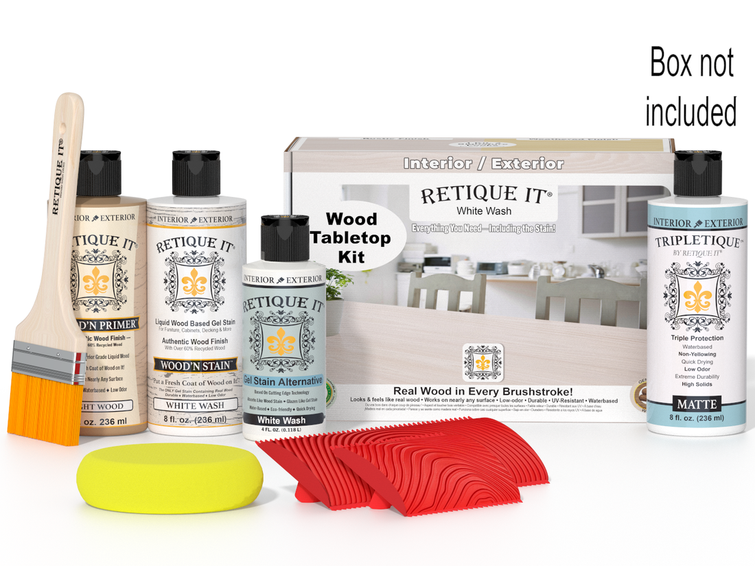 Tabletop Wood'n Finish Kit - White Wash | Retique It®