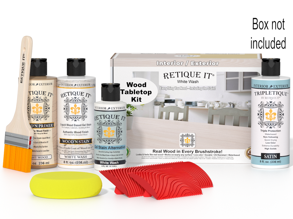 Tabletop Wood'n Finish Kit - White Wash | Retique It®