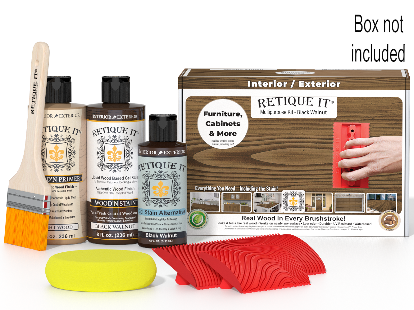 Multi-purpose Wood'n Kit - Black Walnut | Retique It®