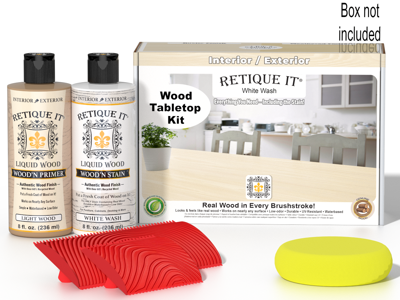 Tabletop Wood'n Finish Kit - White Wash | Retique It®
