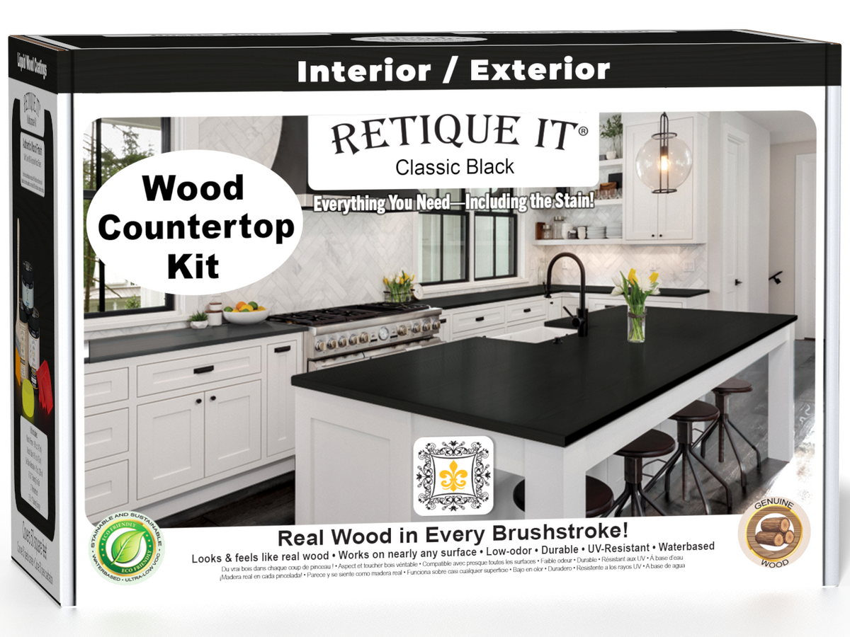 Countertop Kit for Kitchen Islands in Classic Black | Retique It®