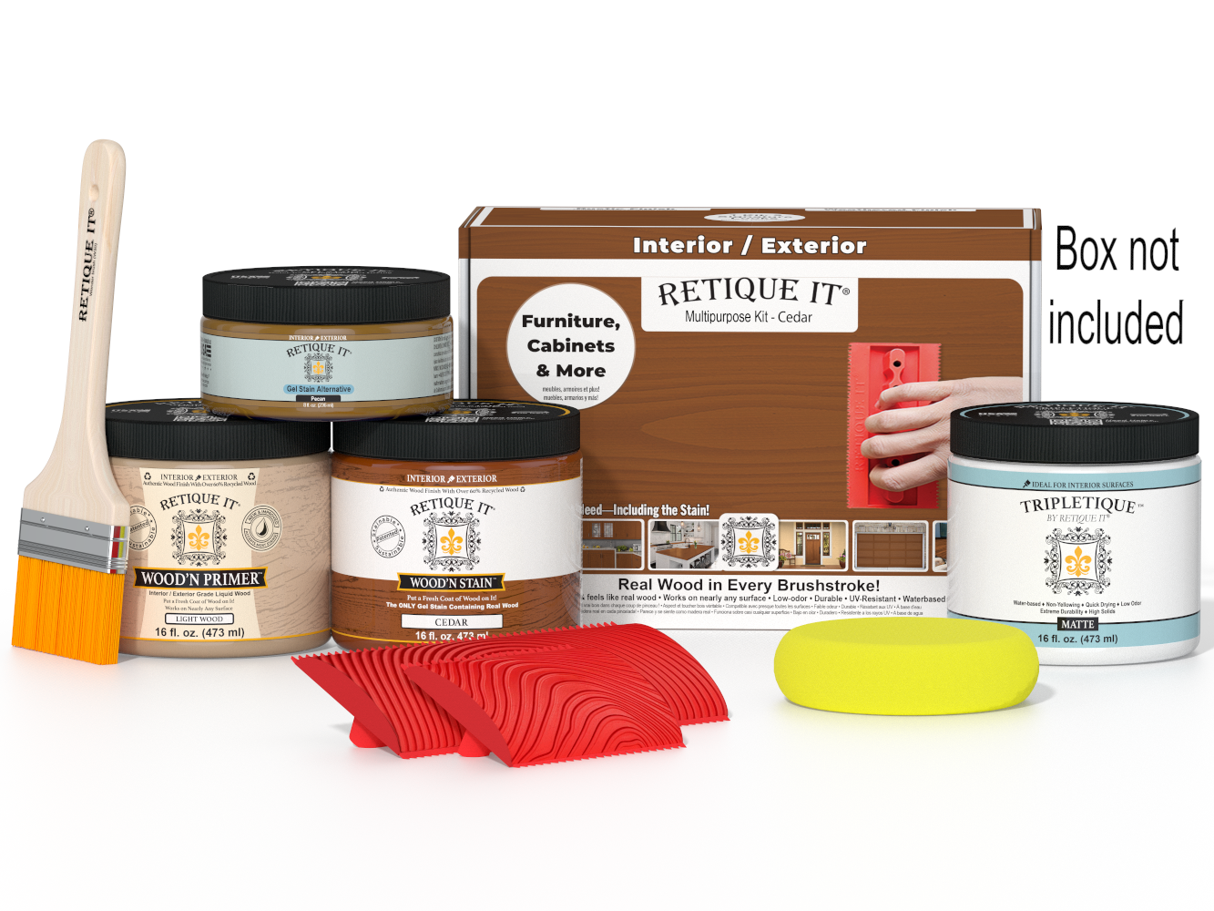 Multi-purpose Wood'n Kit (Med) - Cedar - Interior Top Coat | Retique It®