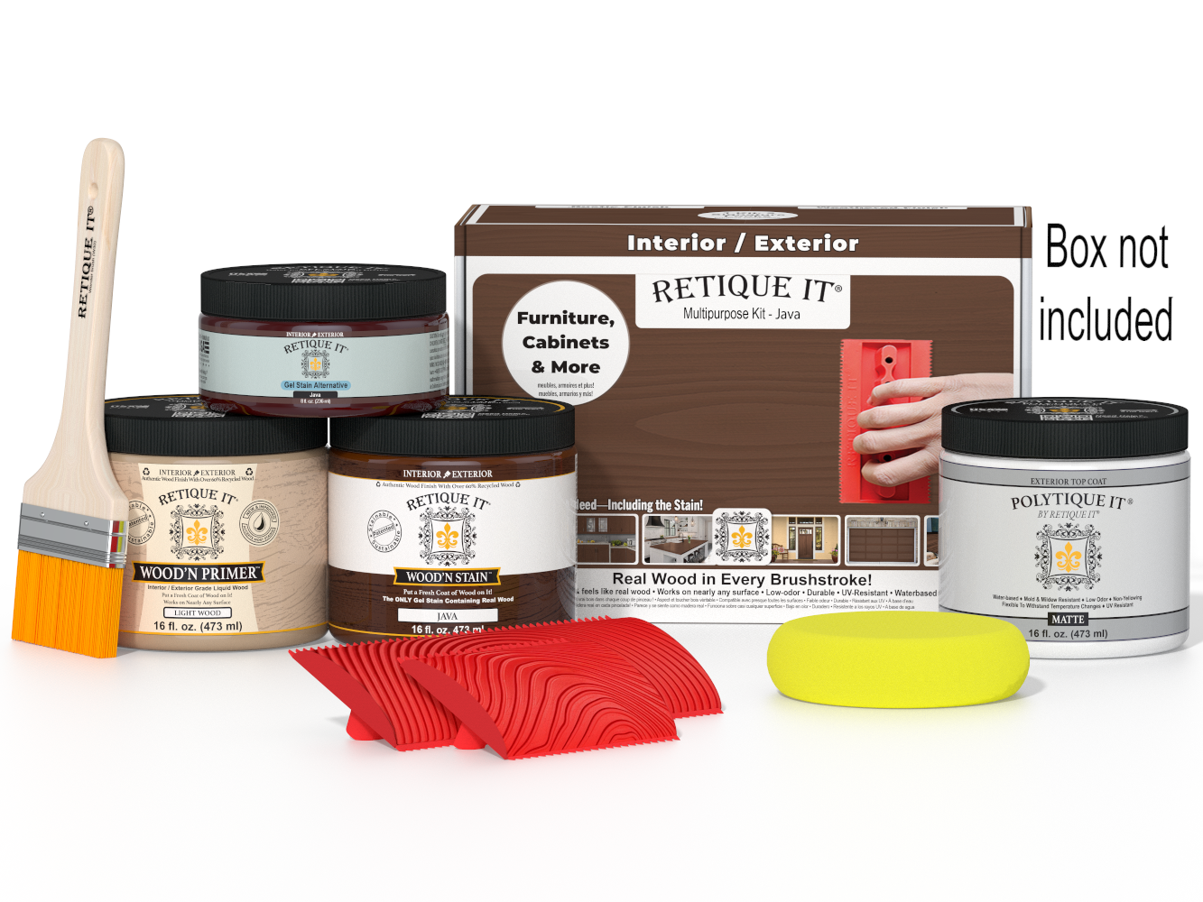Multi-purpose Wood'n Kit (Med) - Java - Exterior Top Coat | Retique It®